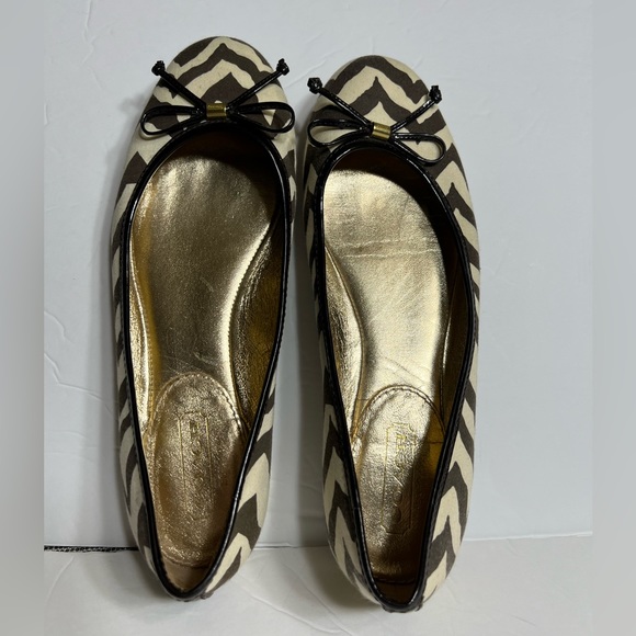 Coach | Shoes | Coach Womens Lonna Zebra Print Ballet Flats In Size 7 ...